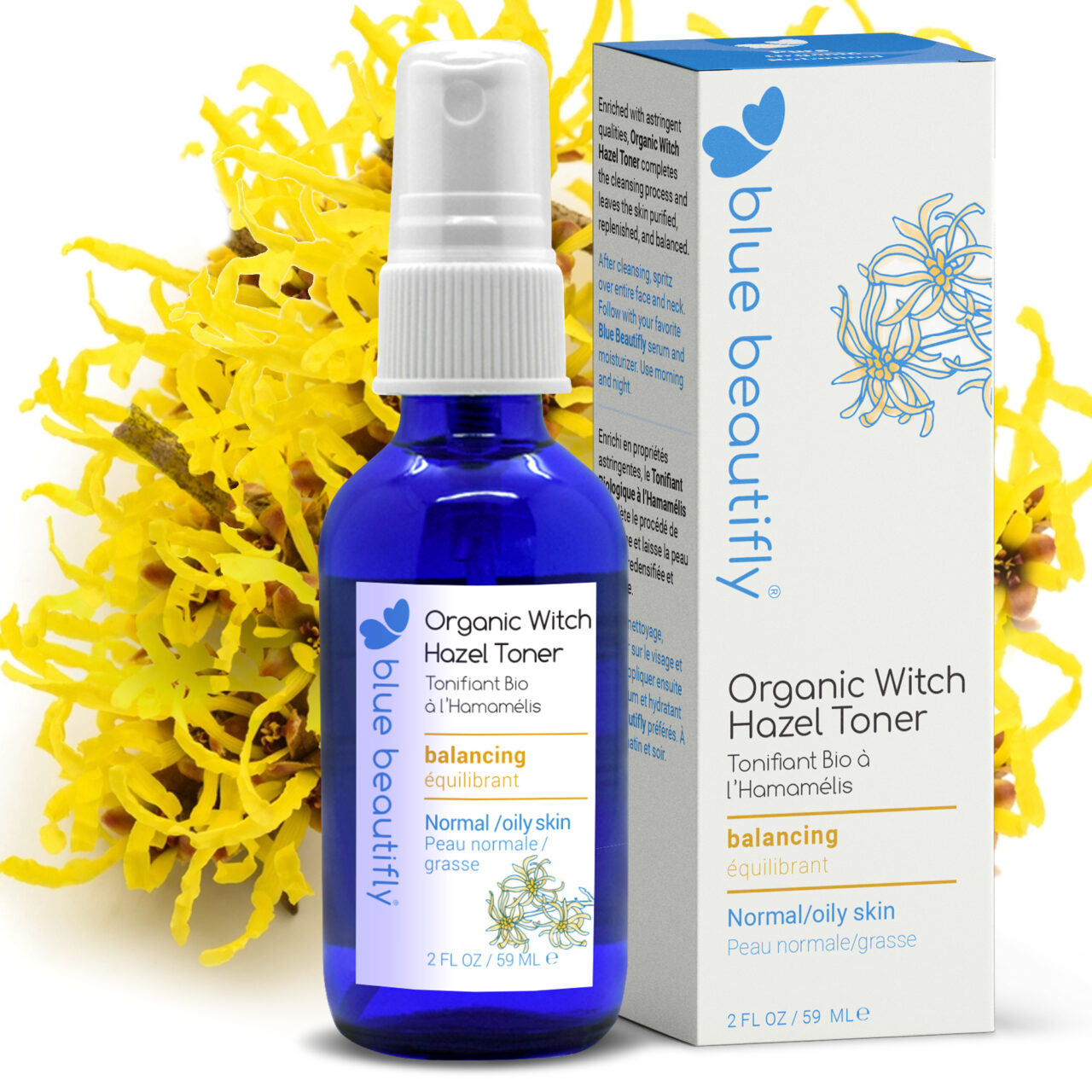 Organic Witch Hazel Toner: Natural Skincare Essential - Blue Beautifly