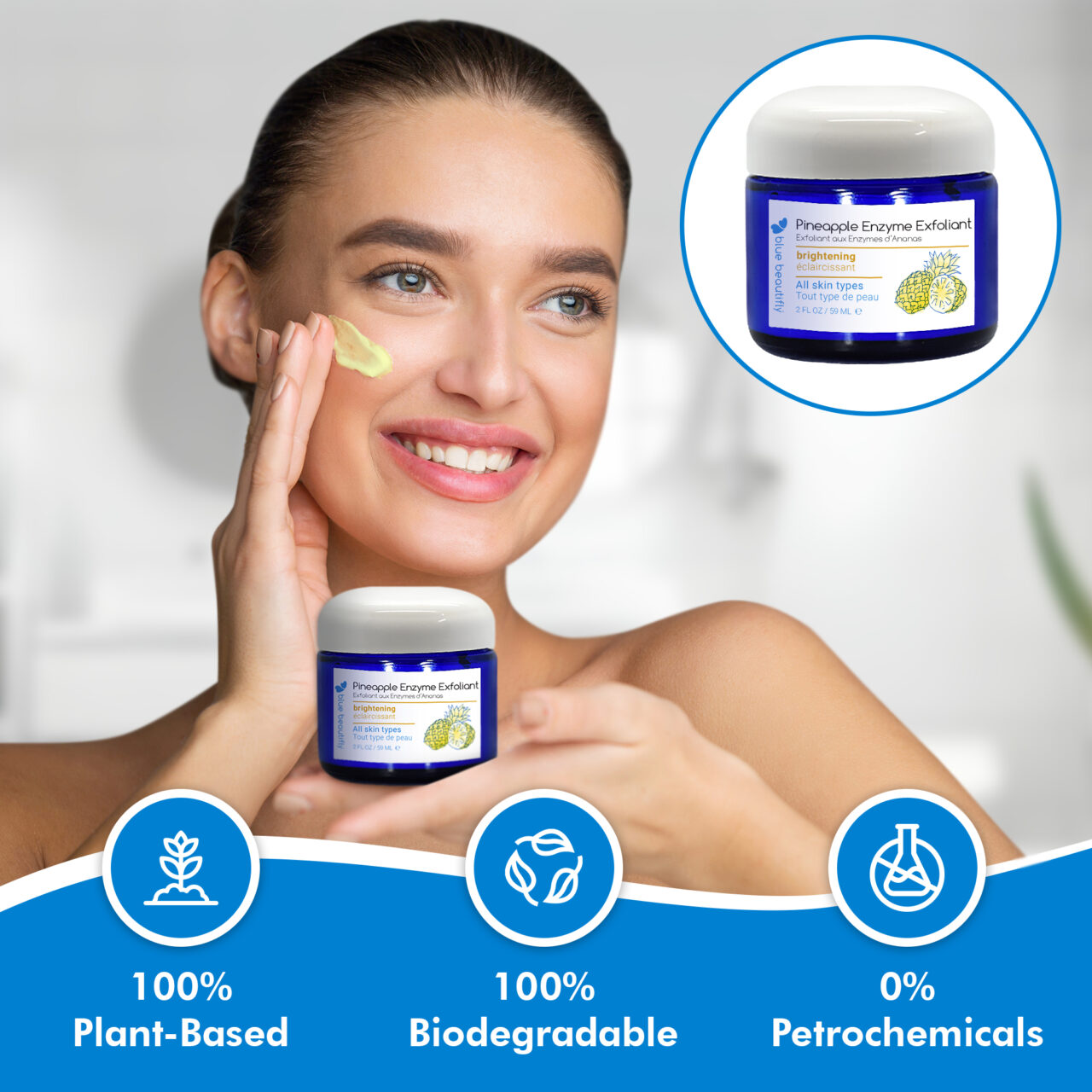 Pineapple Enzyme Exfoliant to Revitalize Dull Skin - Blue Beautifly