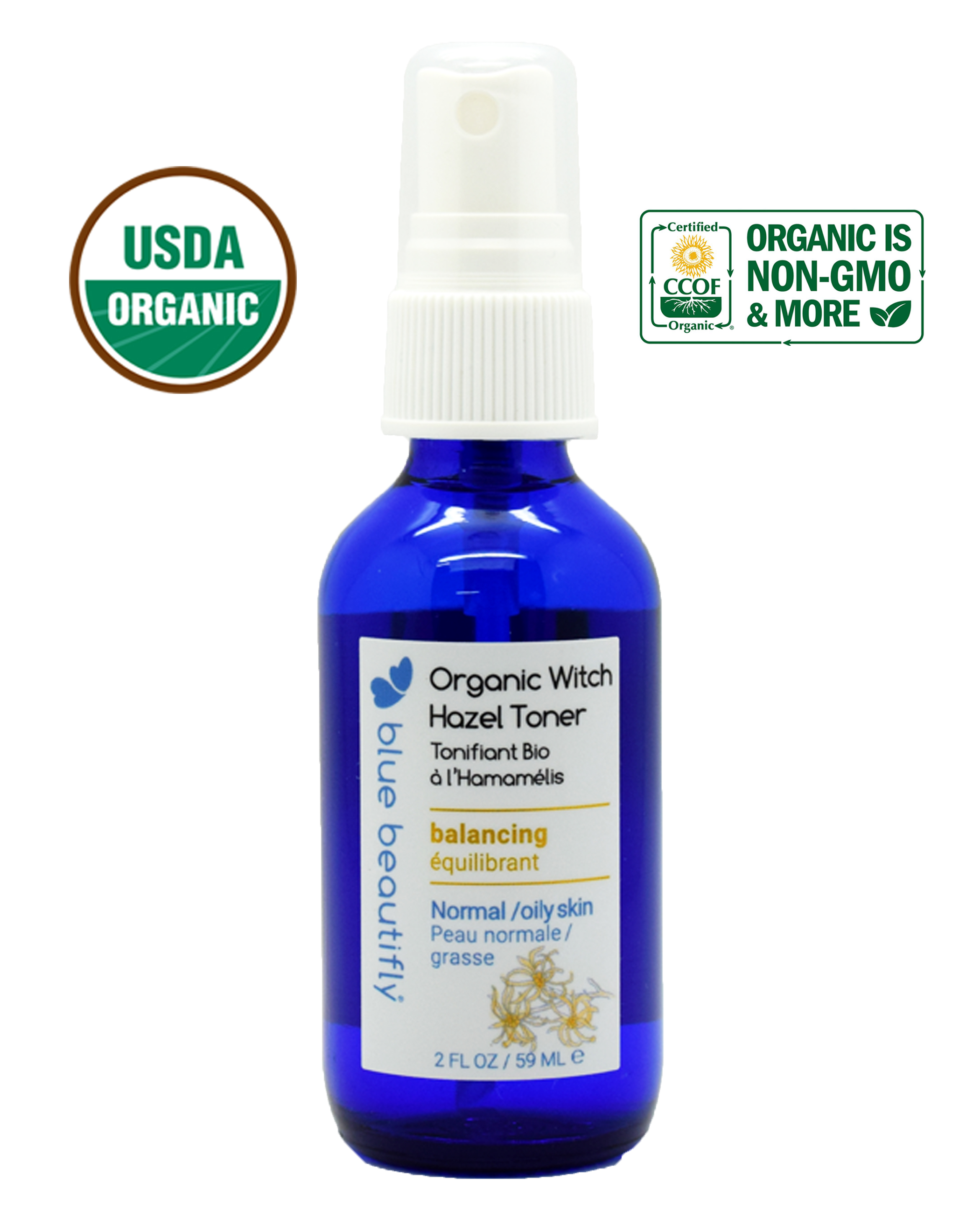 Organic Witch Hazel Toner - Blue Beautifly