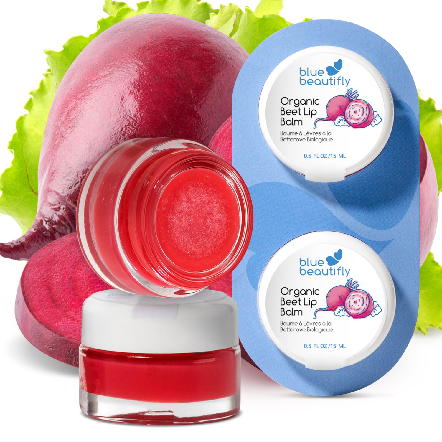 Organic Beet Lip Balm - Blue Beautifly